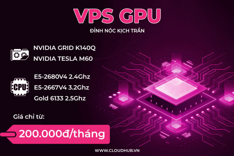 CloudHub cung cấp dịch vụ Cloud VPS, Cloud VPS GPU, Cloud VPS giá rẻ